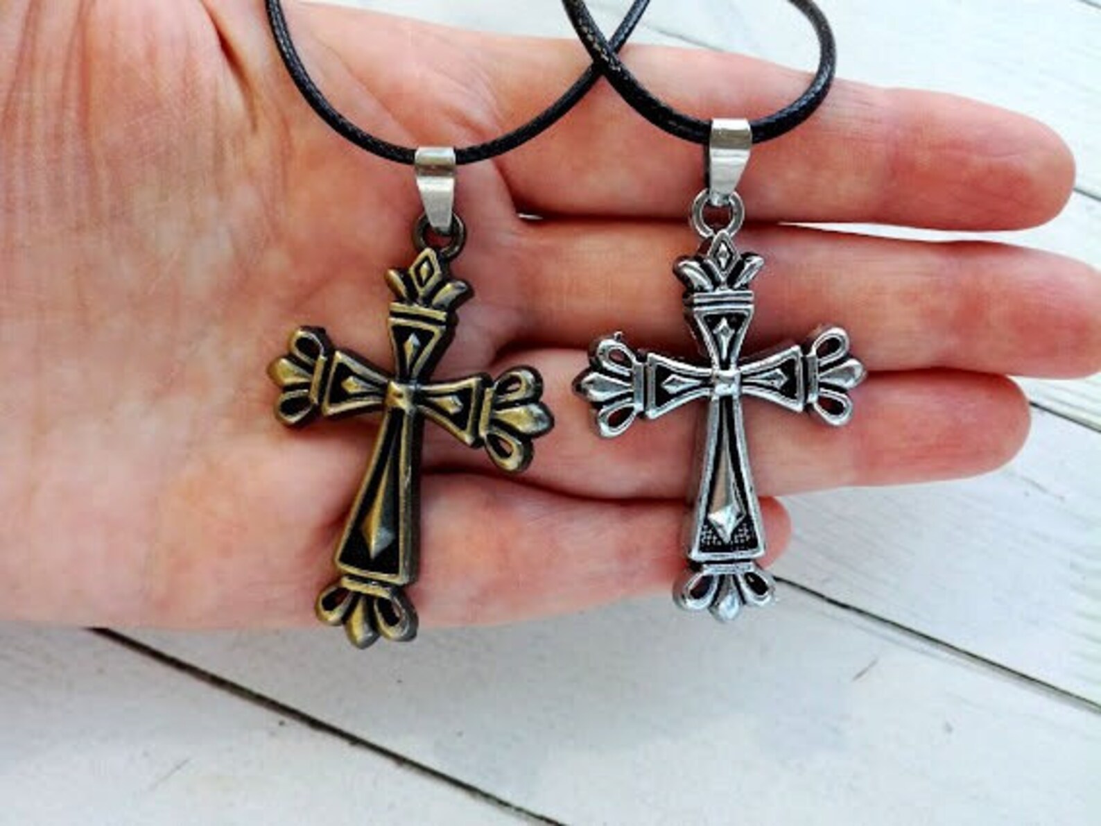 Bronze cross necklace Misa Amane necklace Death note Anime | Etsy