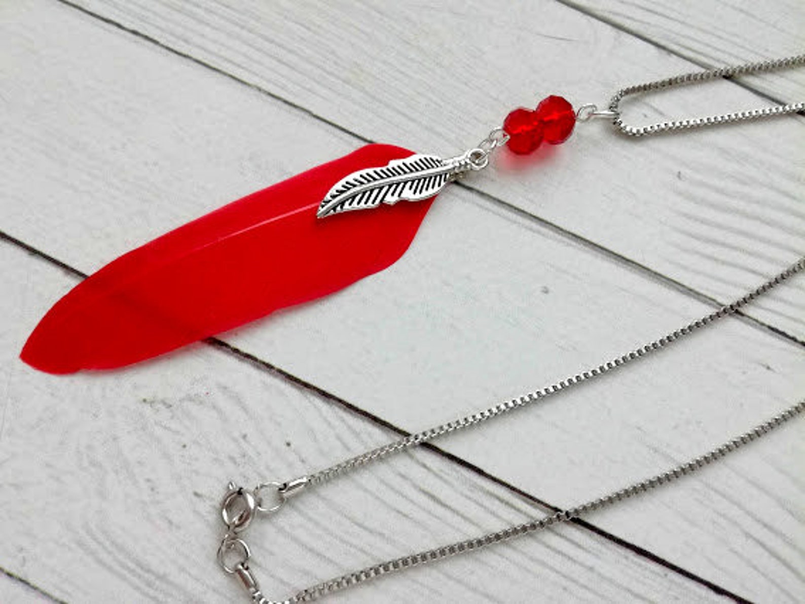 Hawks Takami feather necklace BNHA/MHA Red hawk wing Anime | Etsy