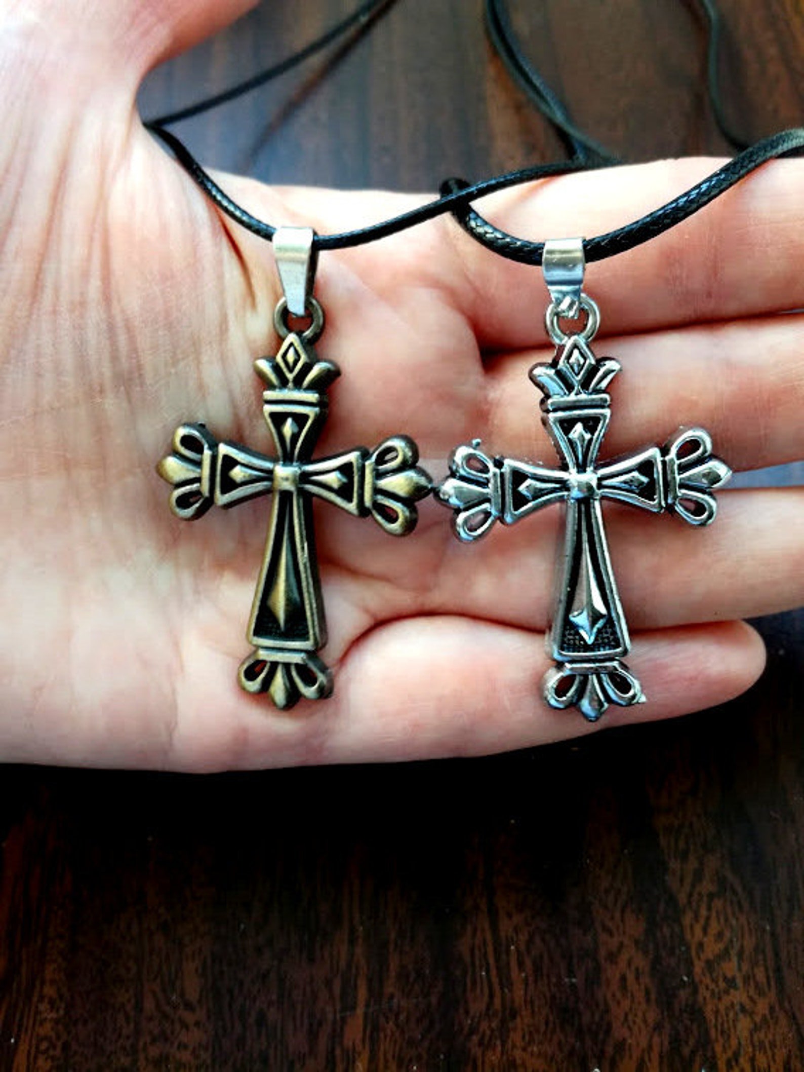 Bronze cross necklace Misa Amane necklace Death note Anime | Etsy