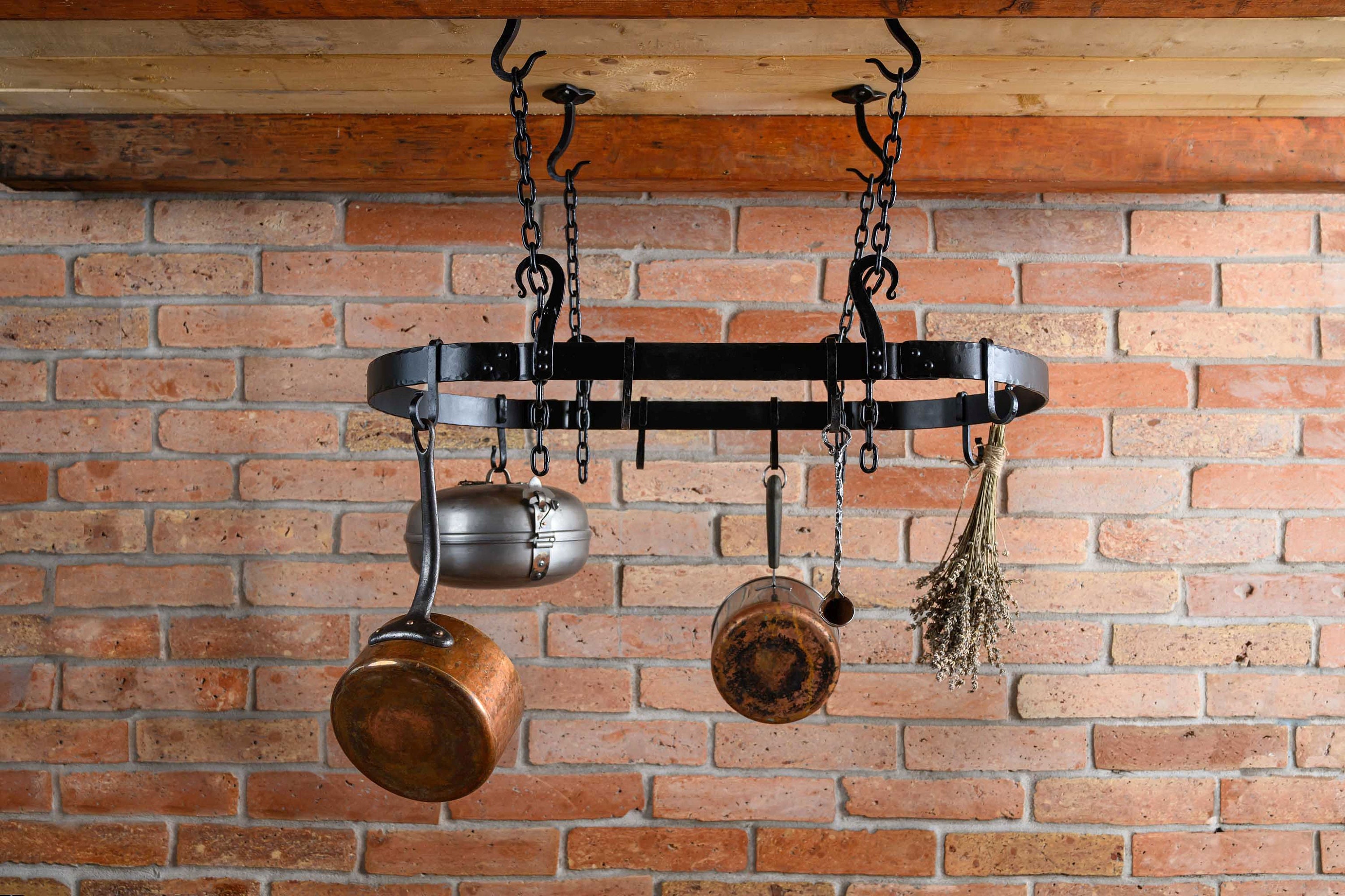 Hand Forged Kitchen Pot Rack Made to Fit Your Own Home - Etsy