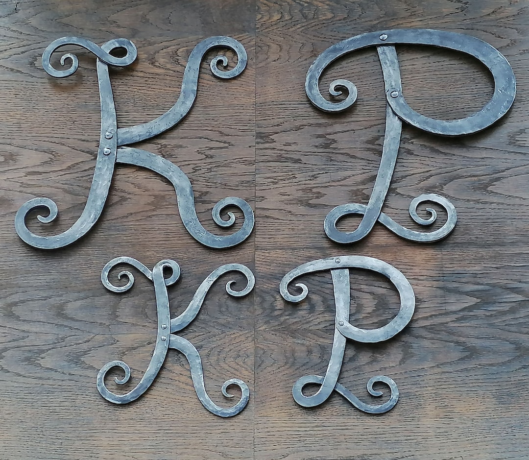Ornamental Hand Forged Letters - Etsy