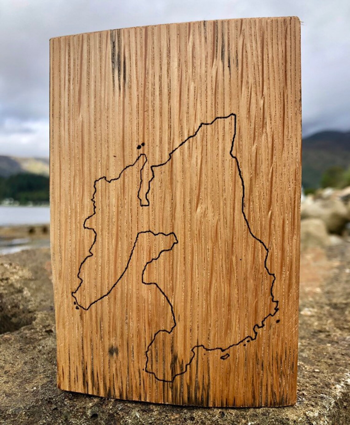 Islay Map Silhouette Whisky Barrel Plaque / Ornament. Solid Oak ...