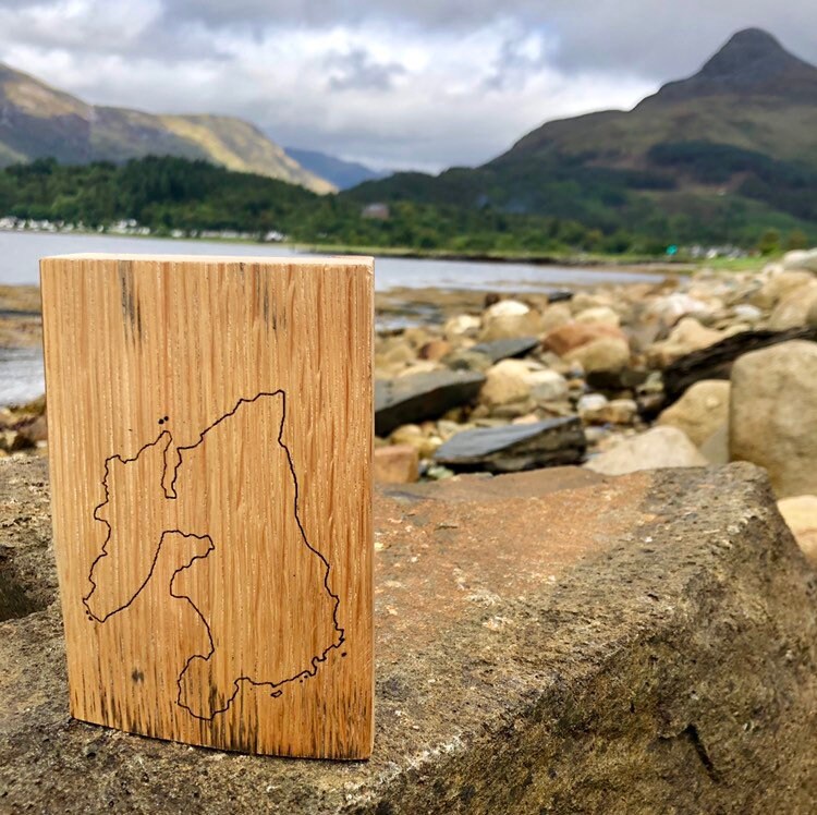 Islay Map Silhouette Whisky Barrel Plaque / Ornament. Solid Oak ...