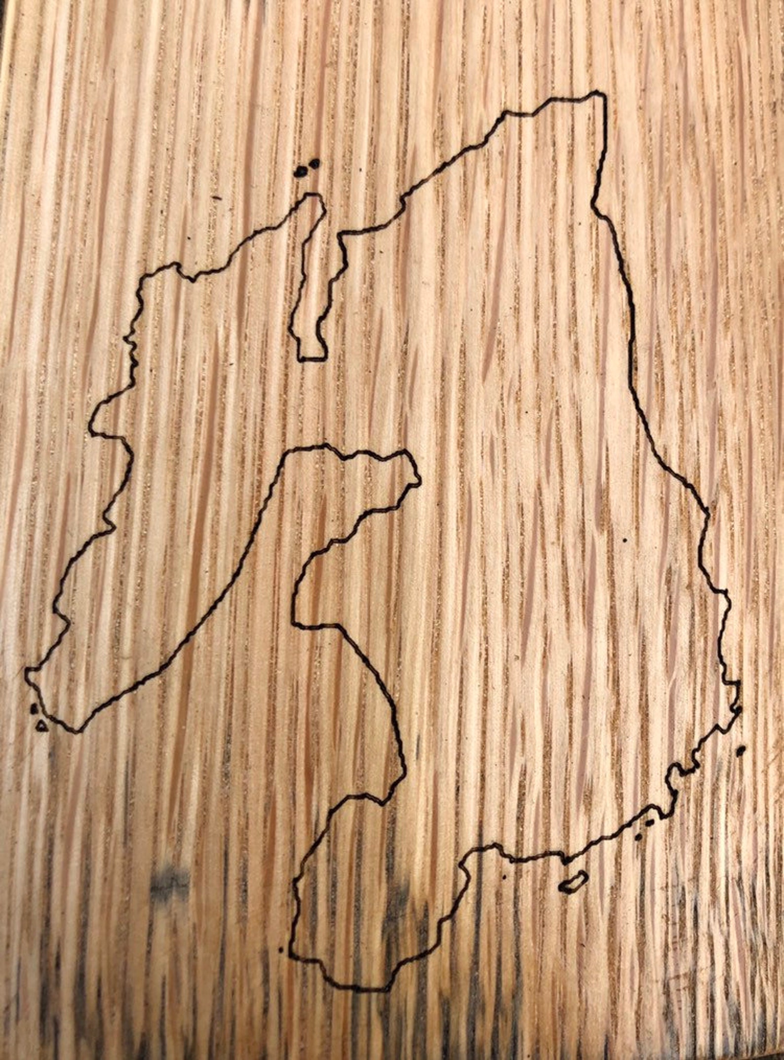 Islay Map Silhouette Whisky Barrel Plaque / Ornament. Solid Oak ...