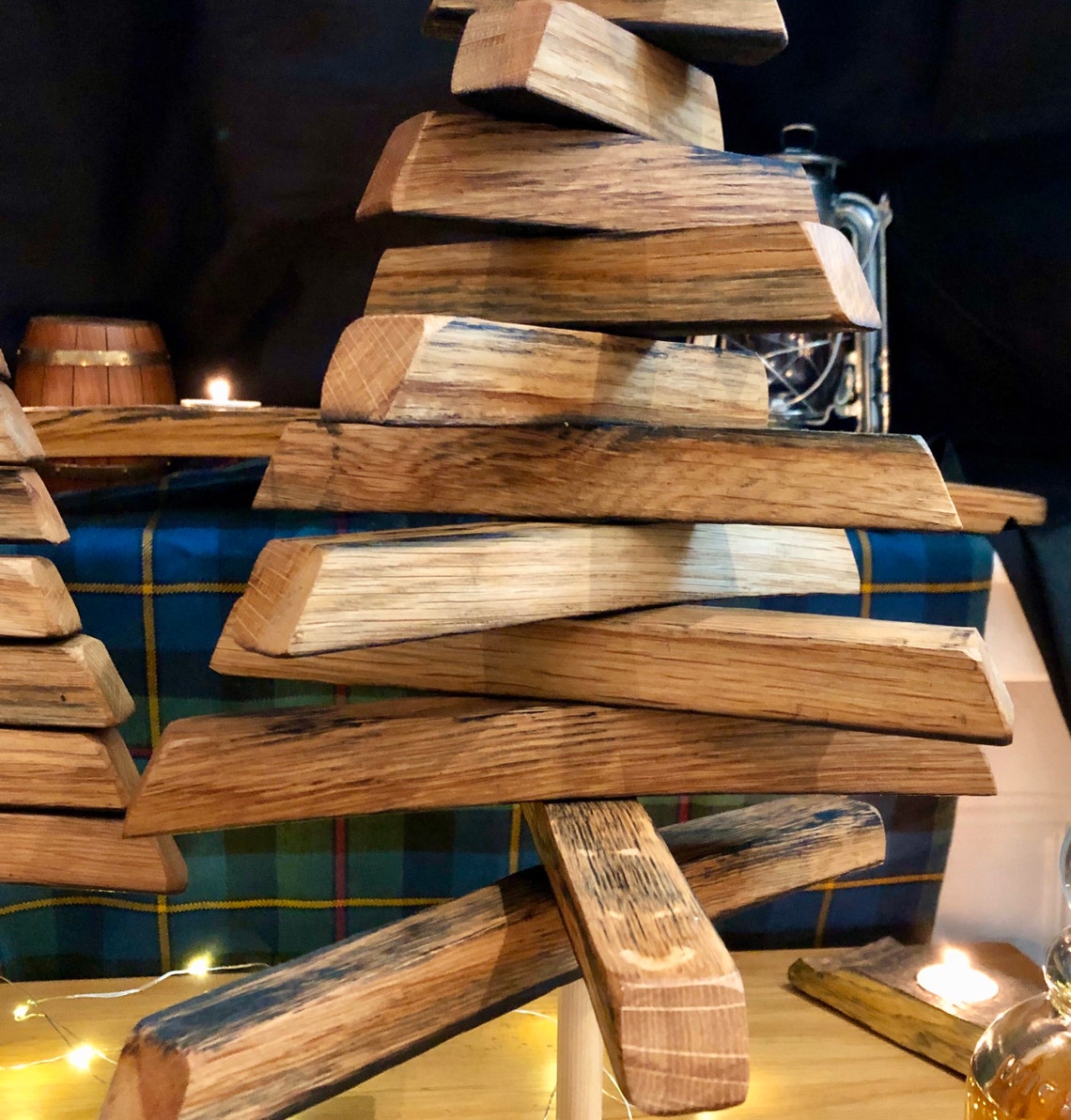 Whisky Barrel Stave Christmas Tree. Solid Oak. Scottish Gifts, Handmade ...