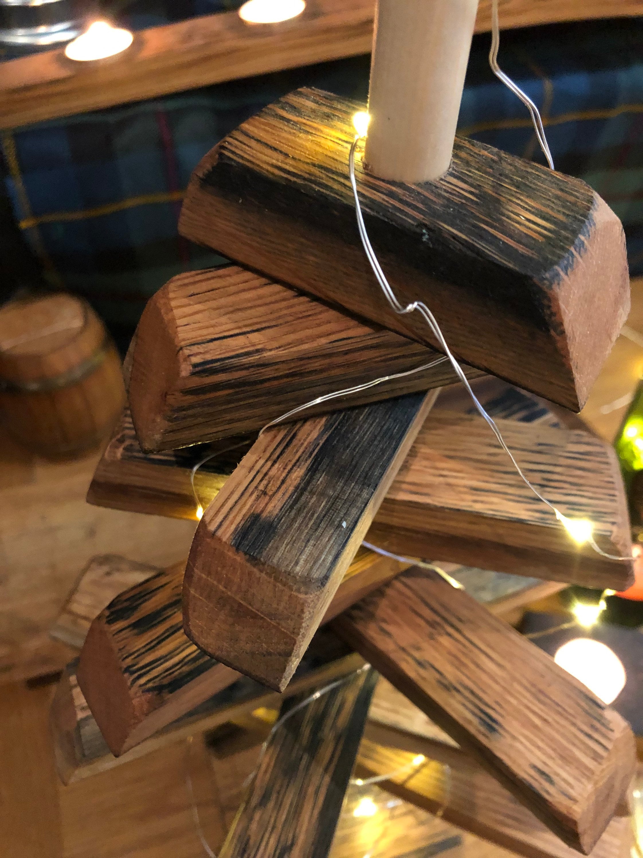 Whisky Barrel Stave Christmas Tree. Solid Oak. Scottish Gifts, Handmade ...
