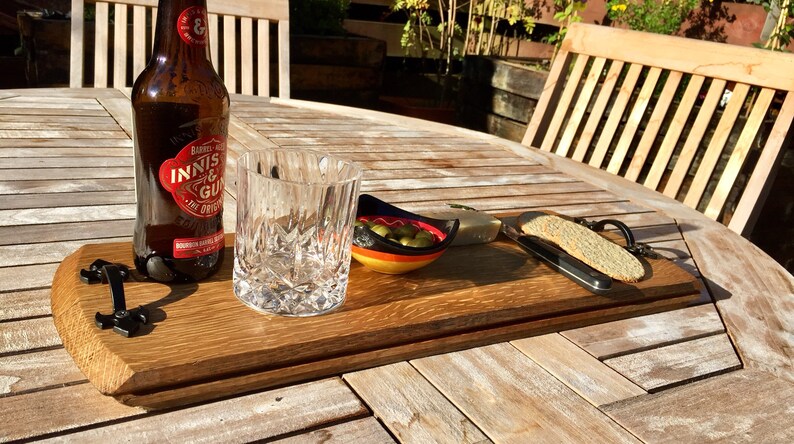 Whisky Barrel Serving Tray / Cheeseboard. Solid Oak. Scottish Gifts ...