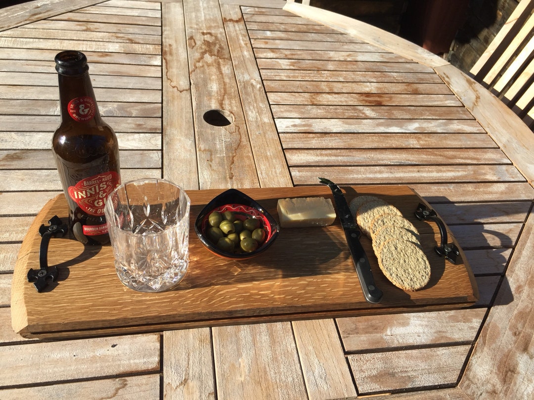 Whisky Barrel Serving Tray / Cheeseboard. Solid Oak. Scottish Gifts ...