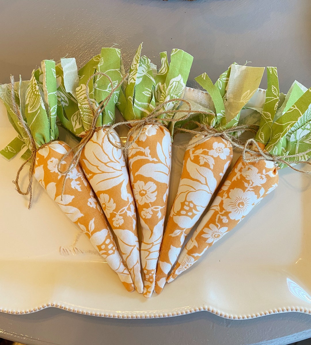 Decorative Fabric Carrots Stuffed Carrots Farmhouse Fabric - Etsy