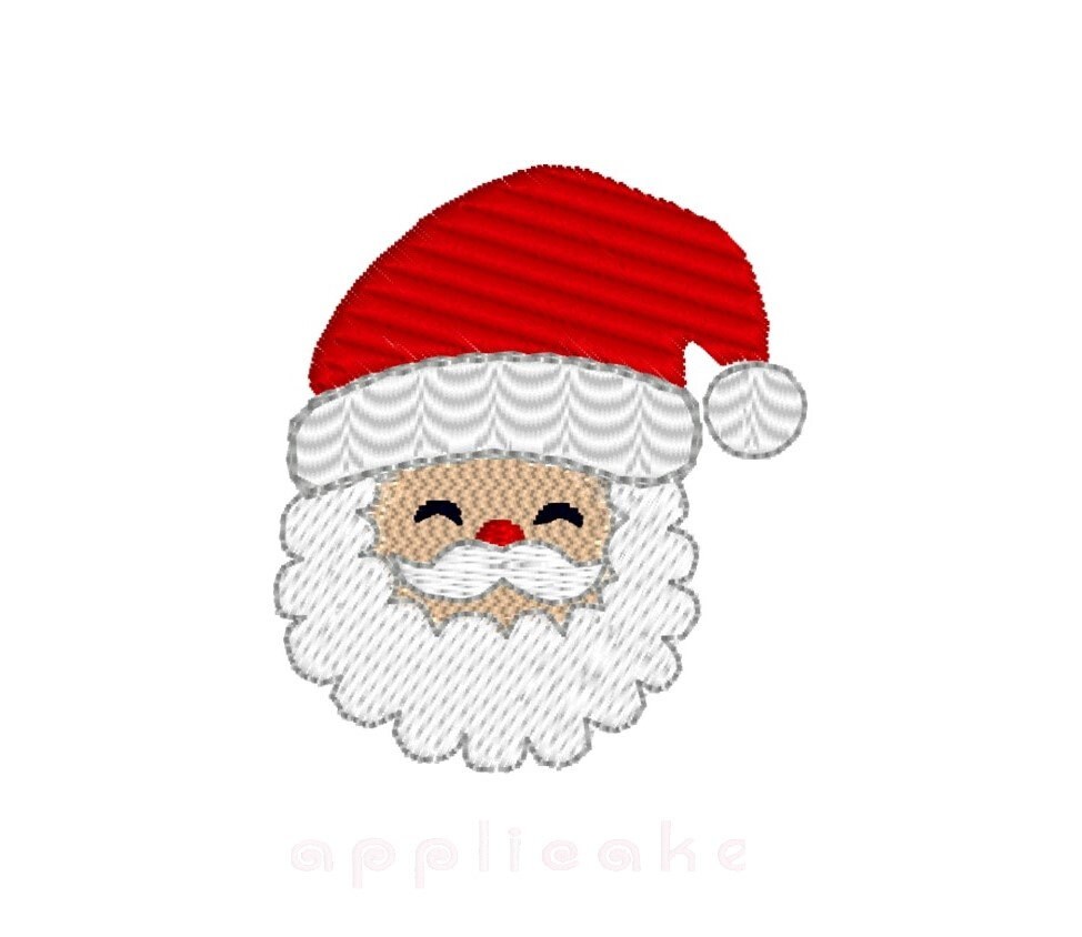 Sewing & Fiber 3Sizes Mini Santa Face Machine Embroidery Design INSTANT ...