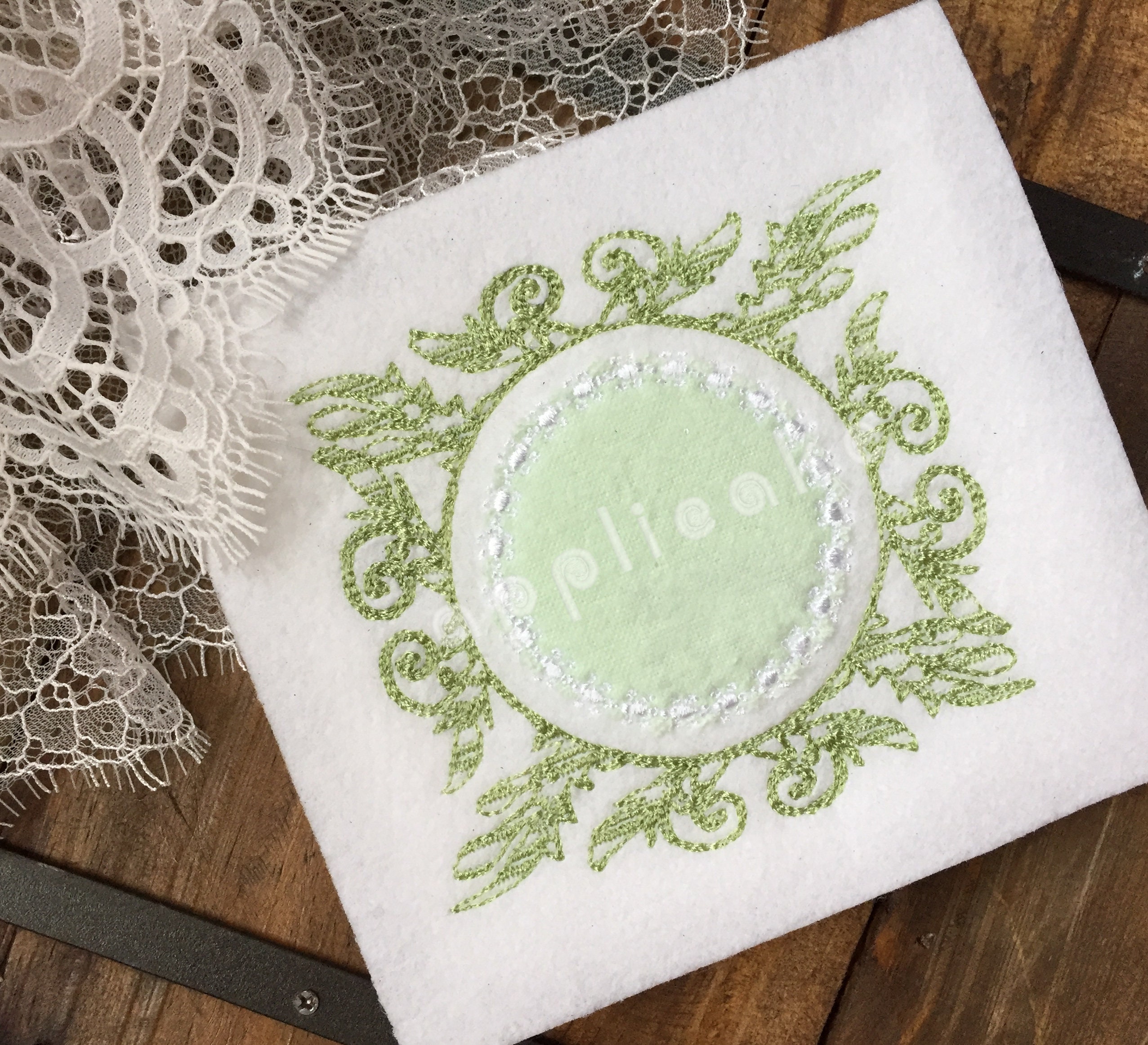 Elegant Monograme Frame Embroidery Design File - Etsy