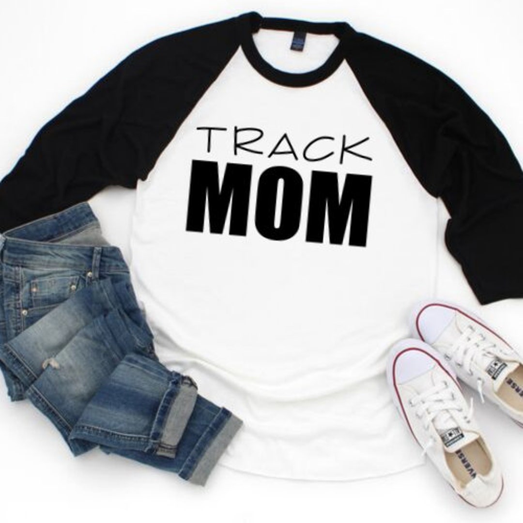 Track Mom Raglan Shirt, Sports Mom Wear, High School Spirit Wear, Track ...