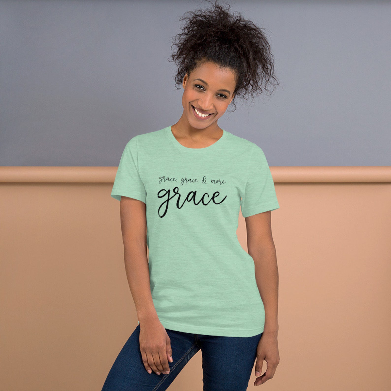 Grace T-shirt, More Grace Tee, Positive Vibes Shirt, Faith Shirt, Loved ...