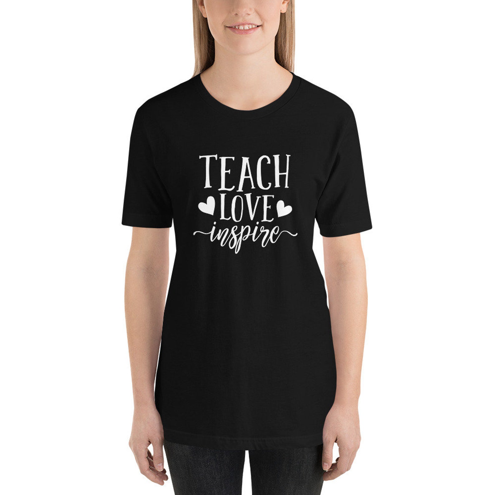 Teach Love Inspire T-shirt, Teacher Shirts for Women, Teacher ...