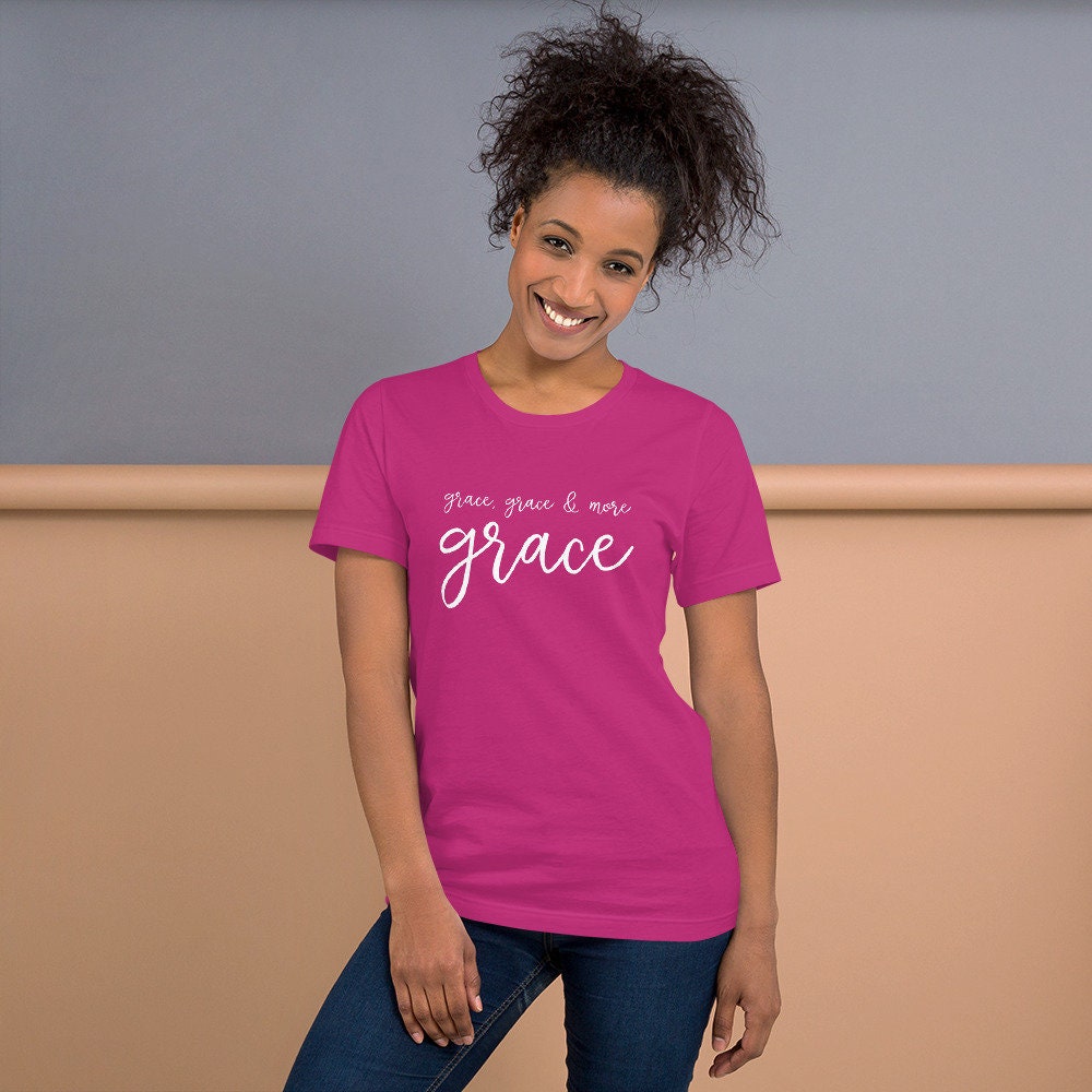 Grace T-shirt More Grace Tee Inspiration Top Amazing Grace - Etsy