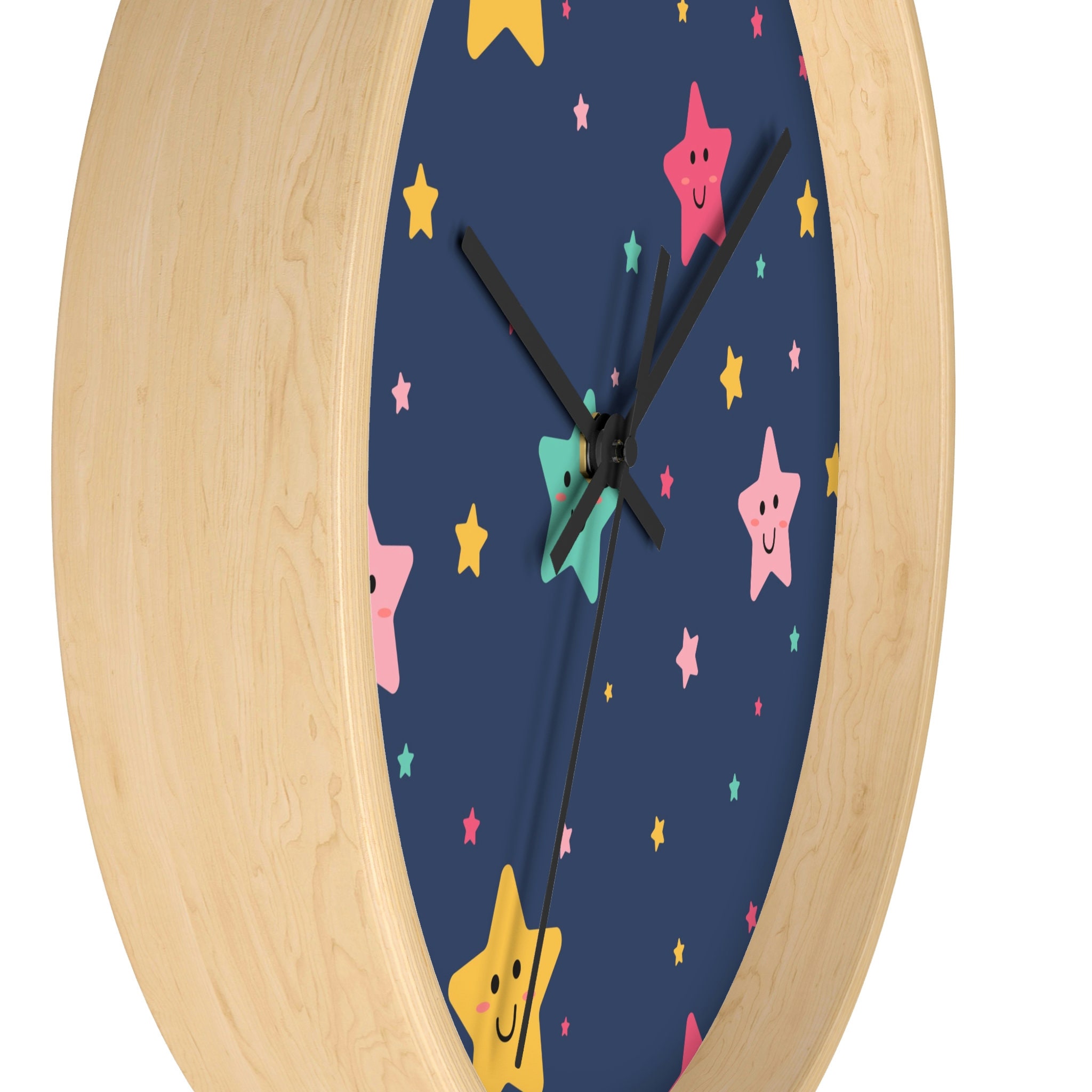 Kids Star Wall Clock Boys Bathroom Decor Outerspace Kids Home Decor ...