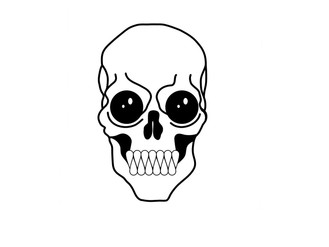 Skull Clipart, Halloween Clipart, Digital Download, JPG, PNG, PDF, File ...