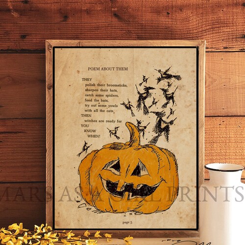Rustic Farmhouse Halloween Decor Set of 3 Vintage Art Prints | Etsy