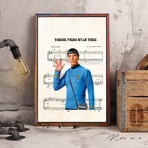 Star Trek, Spock Art, Music Sheet Print - Etsy