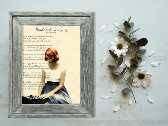Sylvia Plath Mad Girl's Love Song Poem Art Print | Etsy Hong Kong