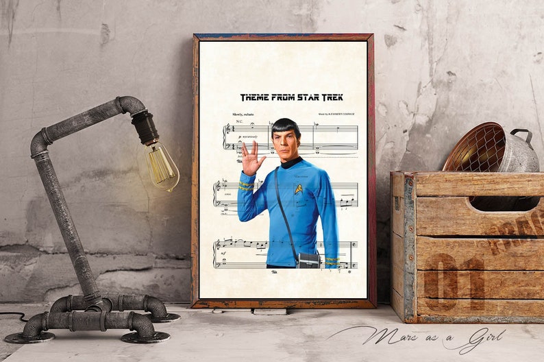 Star Trek Spock Art Music Sheet Print | Etsy
