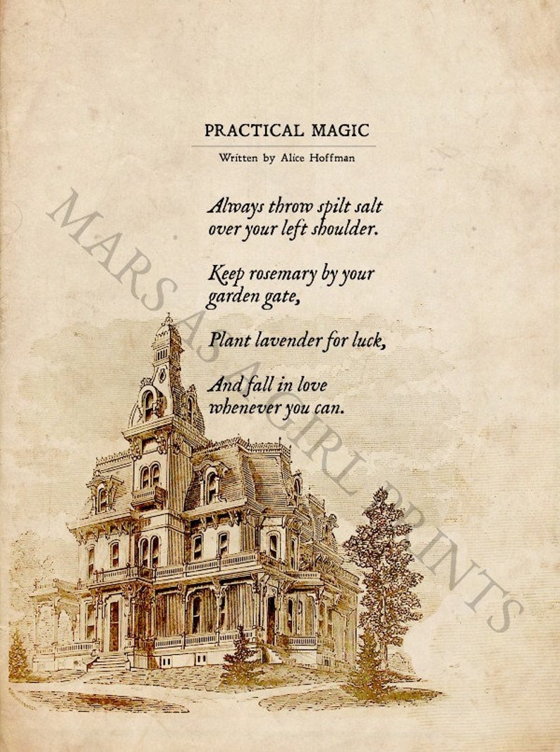 Practical Magic Movie House Illustration Fall in Love - Etsy