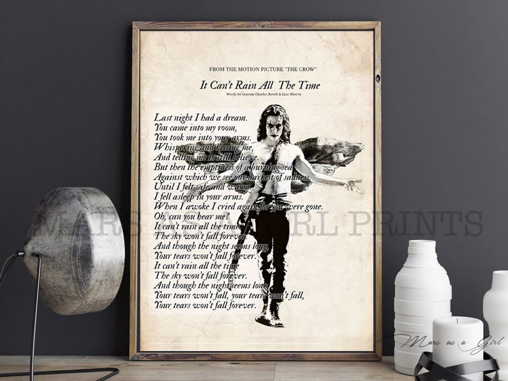 Paper The Crow Tell them Eric Draven sends his regards Vinyl Decal ...