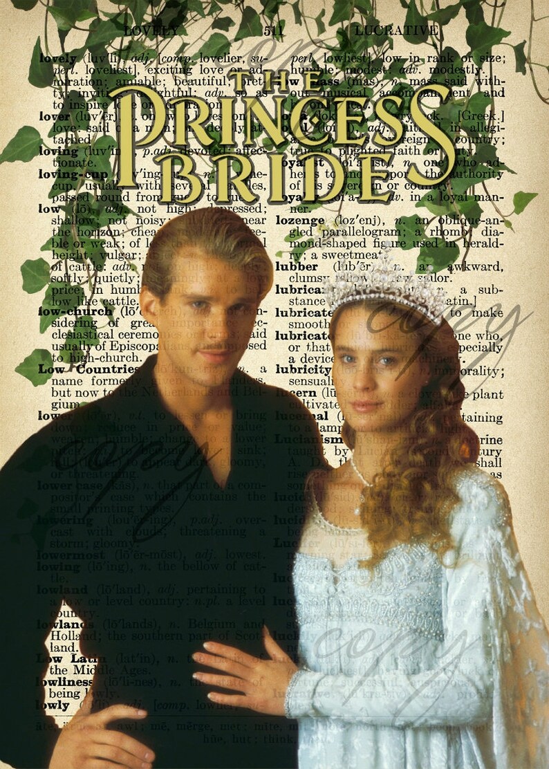 The Princess Bride Art Princess Buttercup and Westley - Etsy