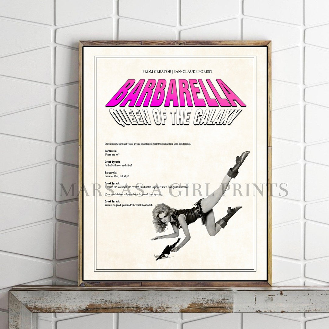 Barbarella 1968 Jane Fonda Film Script Art Print - Etsy