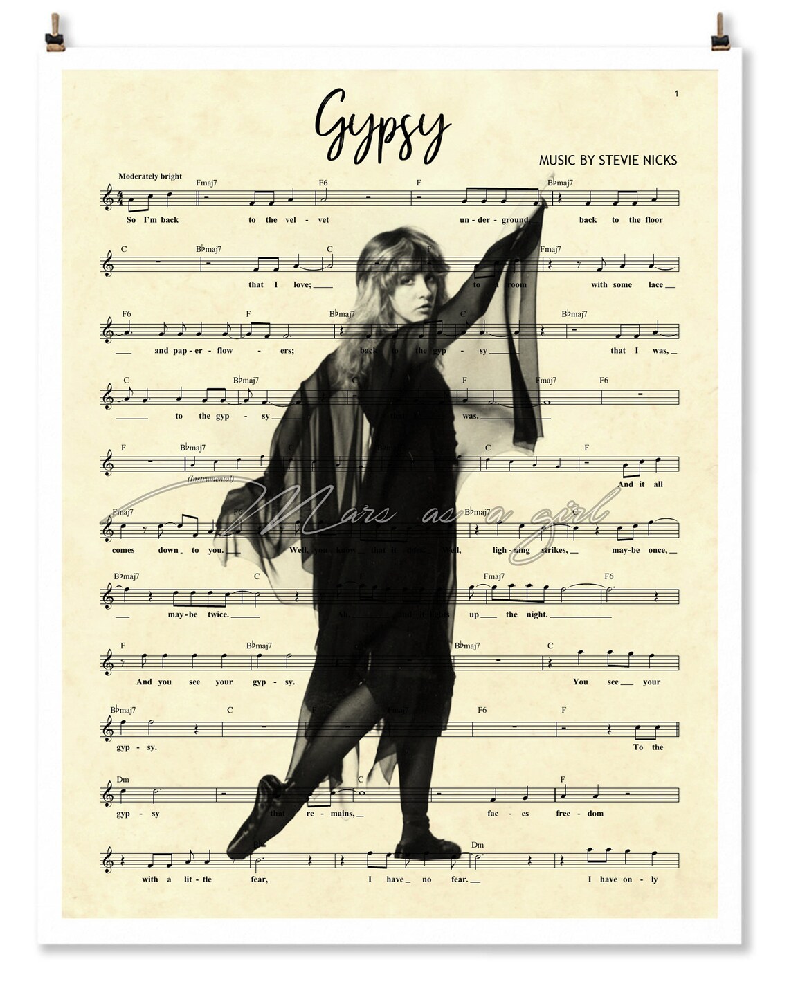 Stevie Nicks Gypsy Print Etsy