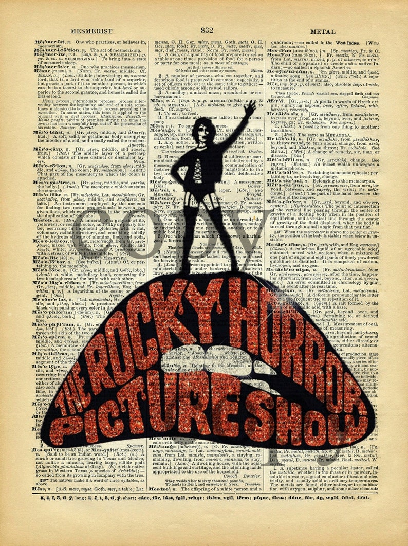 Rocky Horror Picture Show Dictionary Art Print - Etsy