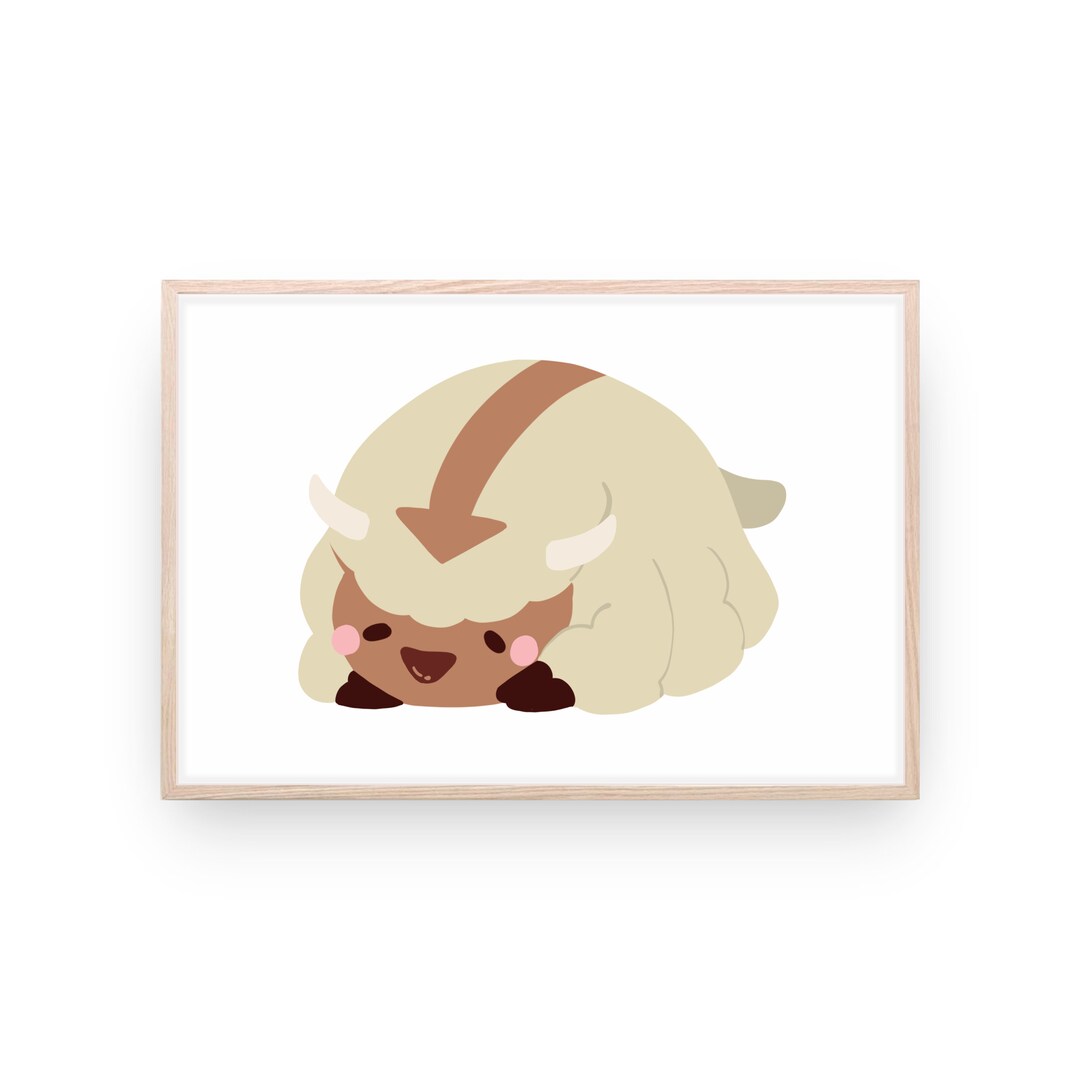 Appa Avatar the Last Airbender Wall Art Avatar Fanart Simple Wall Art ...