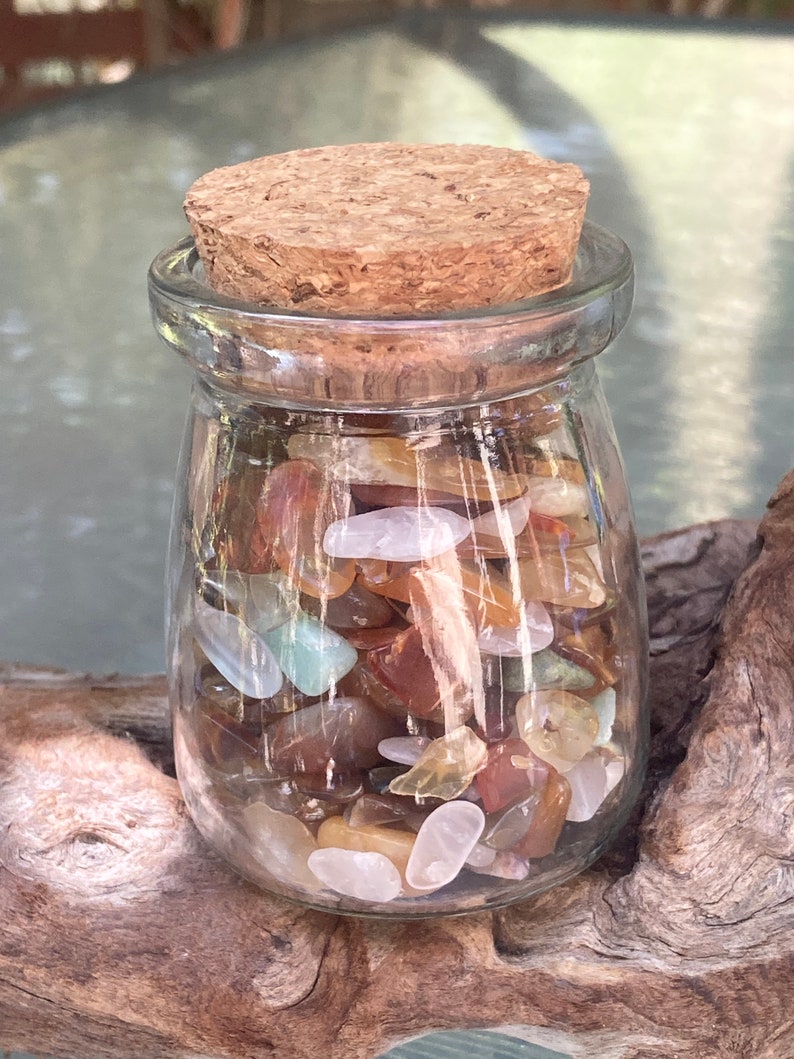 Polished Rocks in Decorative Jars 3.1”x2.1” - Etsy