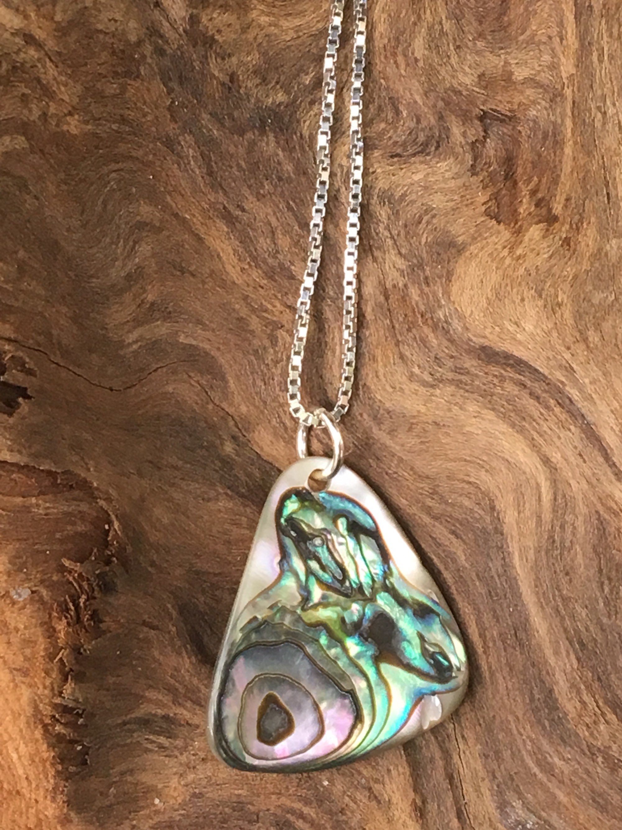 Abalone Pendant Necklaces on Sterling Silver Chains | Etsy