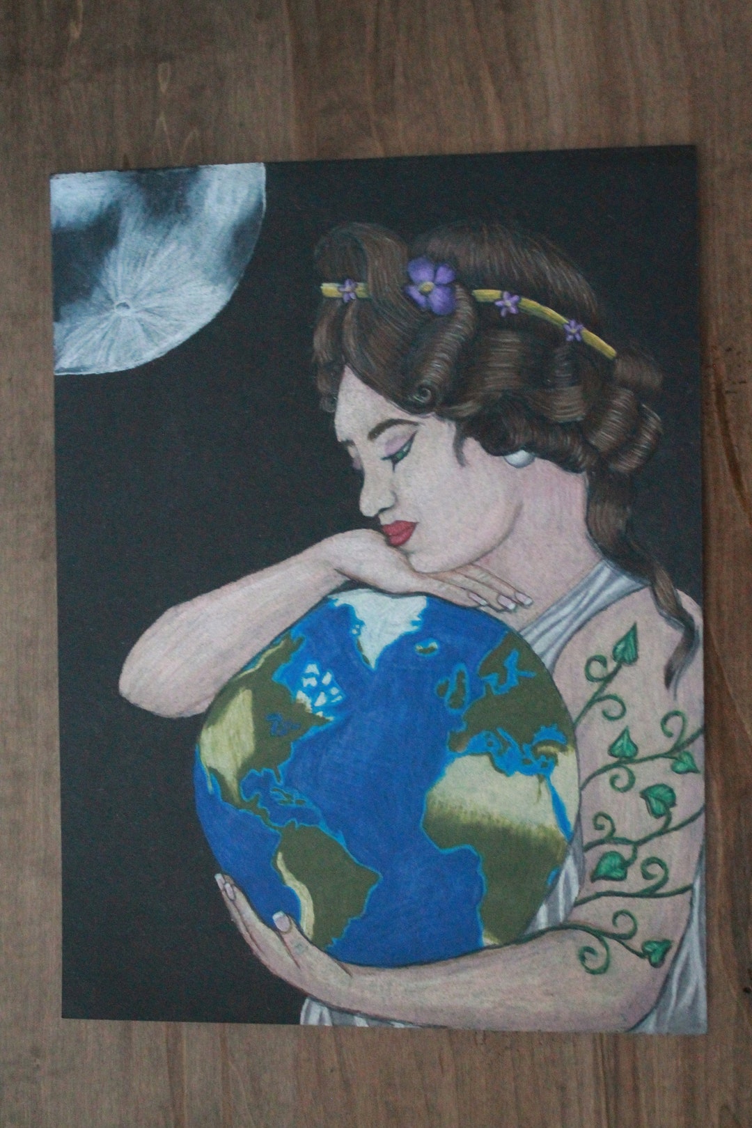 Original Drawing - Gaia - Mother Earth - Etsy