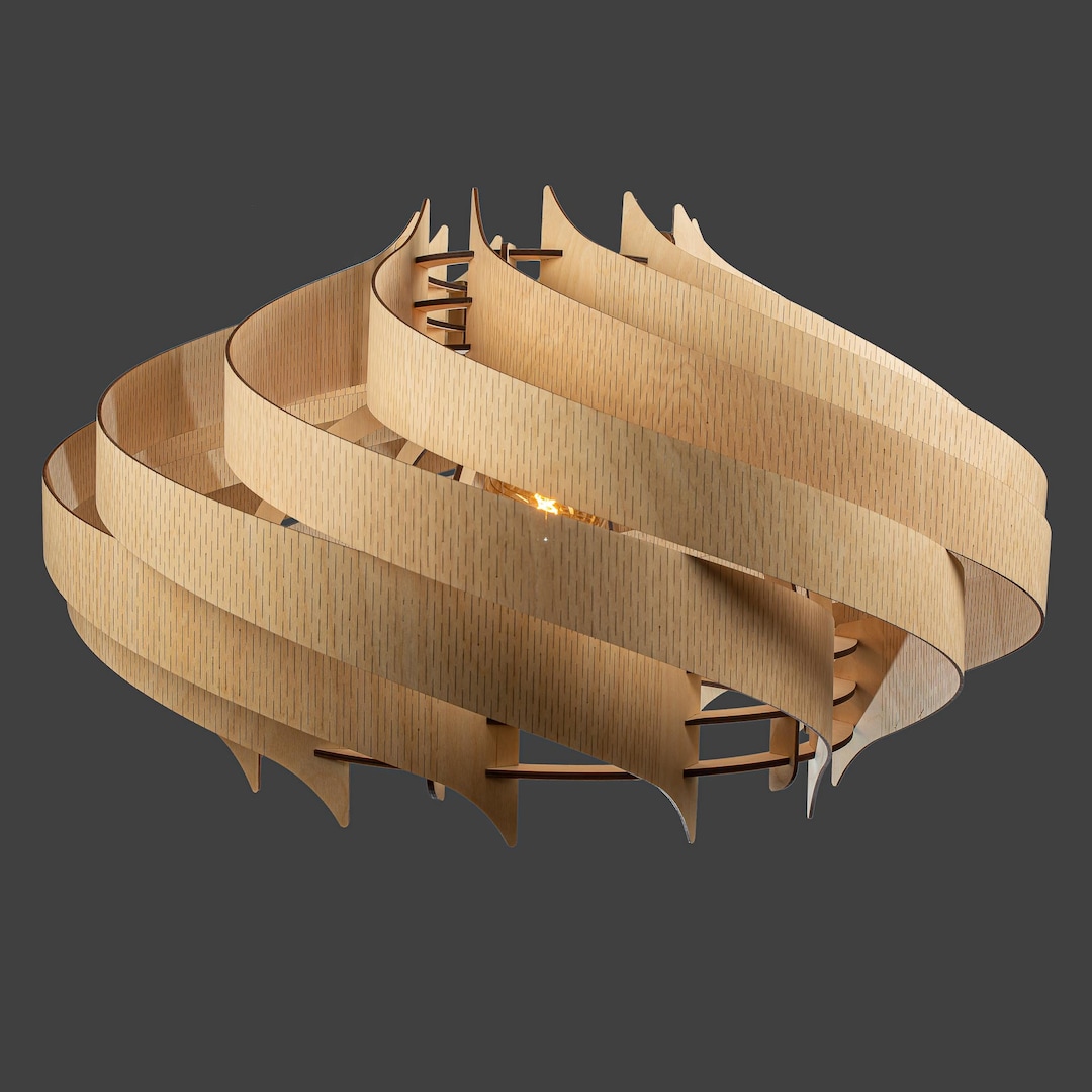 Extra Large Ceiling Lamp Circus 1100 / Mid Century Modern / Wood ...