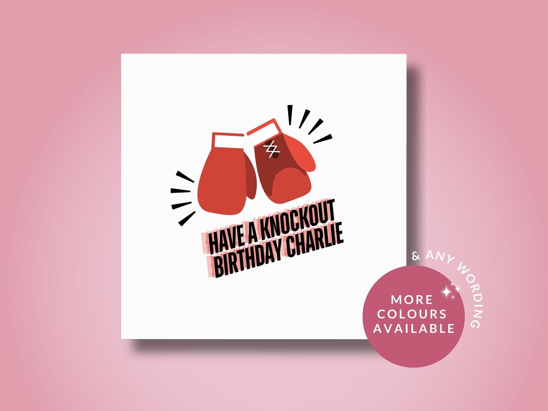 Personalised Boxing Birthday Card – Custom Name, Sporty Greeting - Etsy