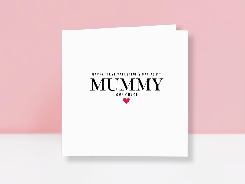 Tarjeta personalizada para el primer San Valentín de mamá - Nuestro ...