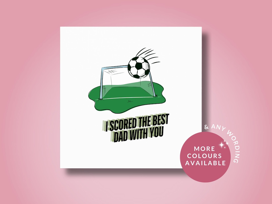 Football Happy Father's Day Card, I Scored the Best Dad, Card for ...