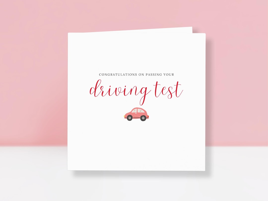 New Driver Congratulations Card - Passed Driving Test - Etsy