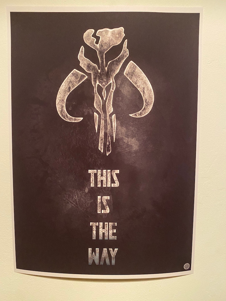 Mandalorian / Mythosaur / Art Print / Movie Poster / Starwars Gift ...