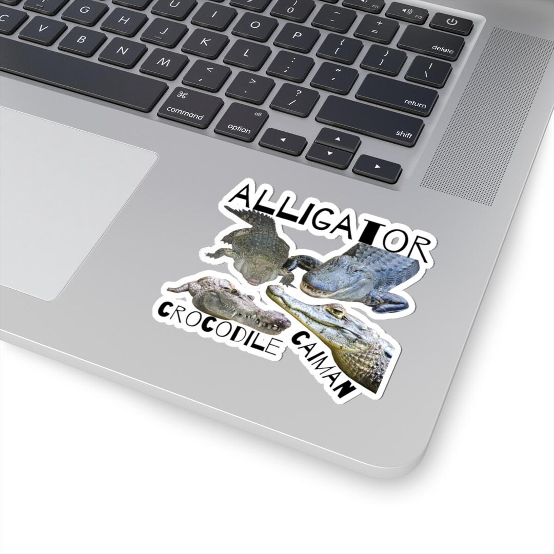 Alligator, Crocodile, Caiman Picture Kiss-cut Sticker on Transparent or ...