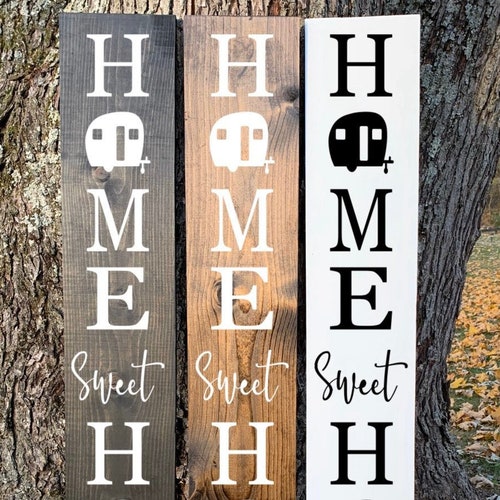 Vintage Camper Home Sweet Home Porch Sign Camping Decor | Etsy