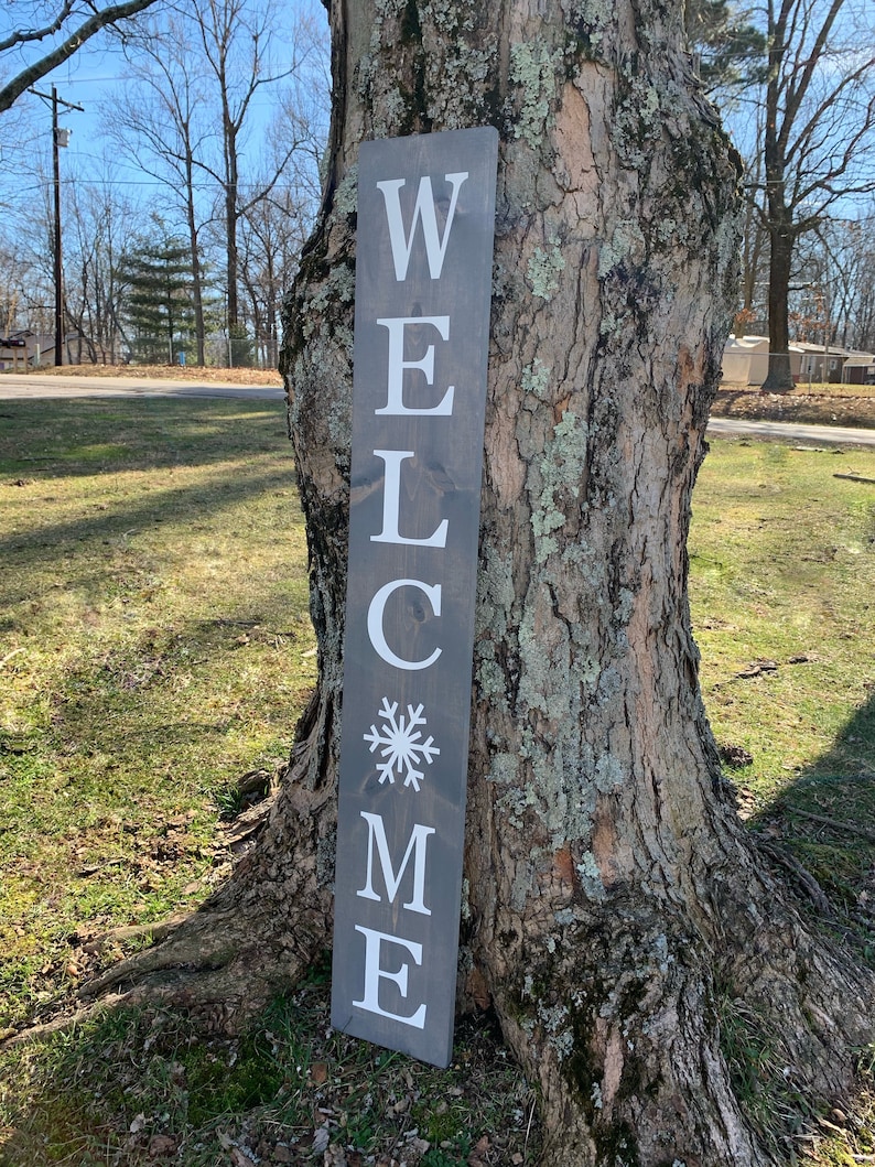 Snowflake Front Porch Sign Welcome Porch Sign Front Porch - Etsy
