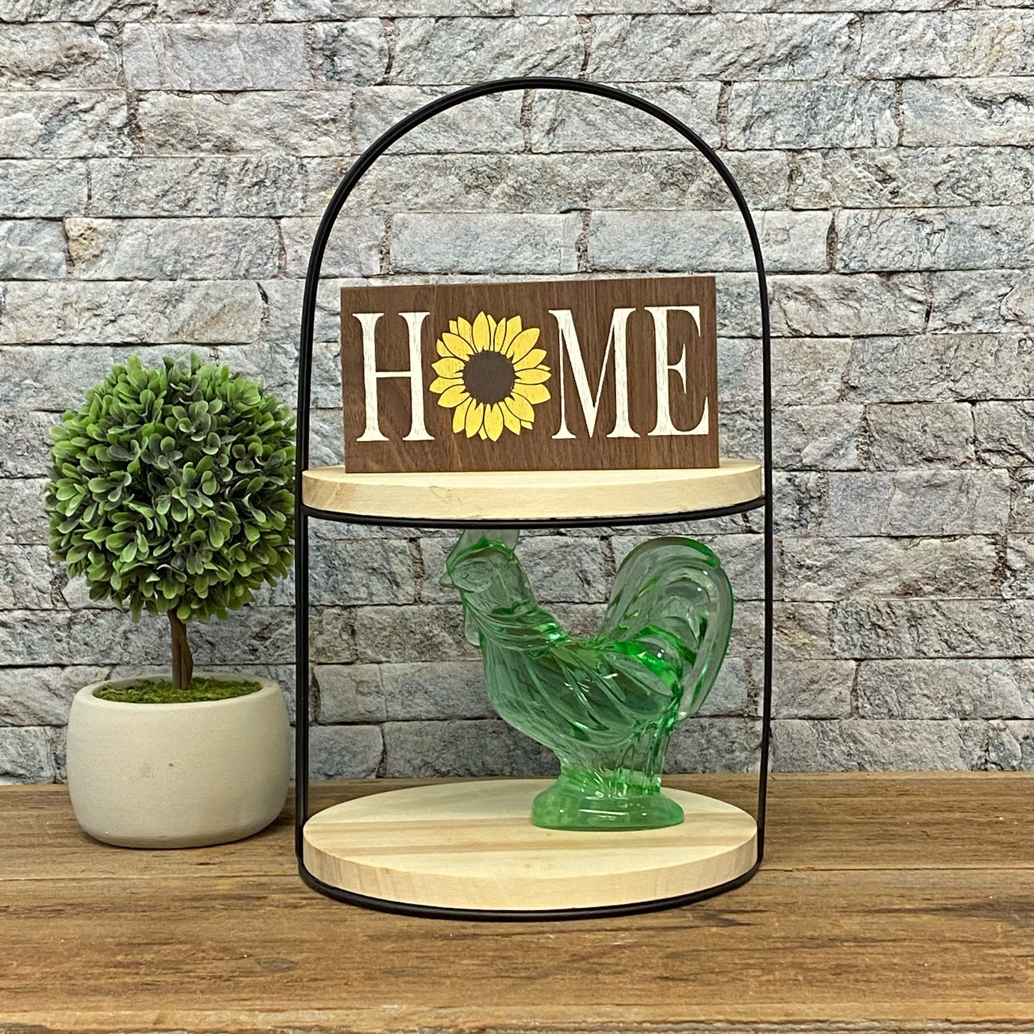 Tiered Tray Wood Signs, Sunflower Wood Sign, Hello Wood Sign, Welcome ...