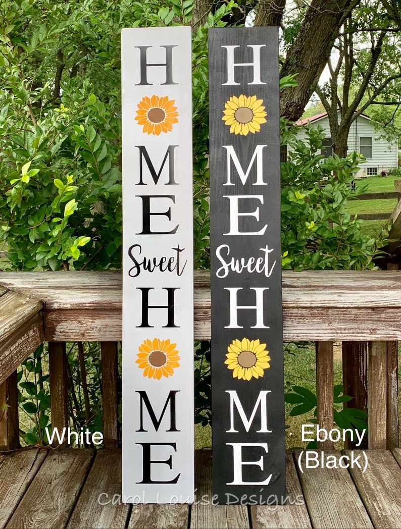 Sunflower Home Sweet Home Porch Sign | Four Foot Sign | Front Porch ...