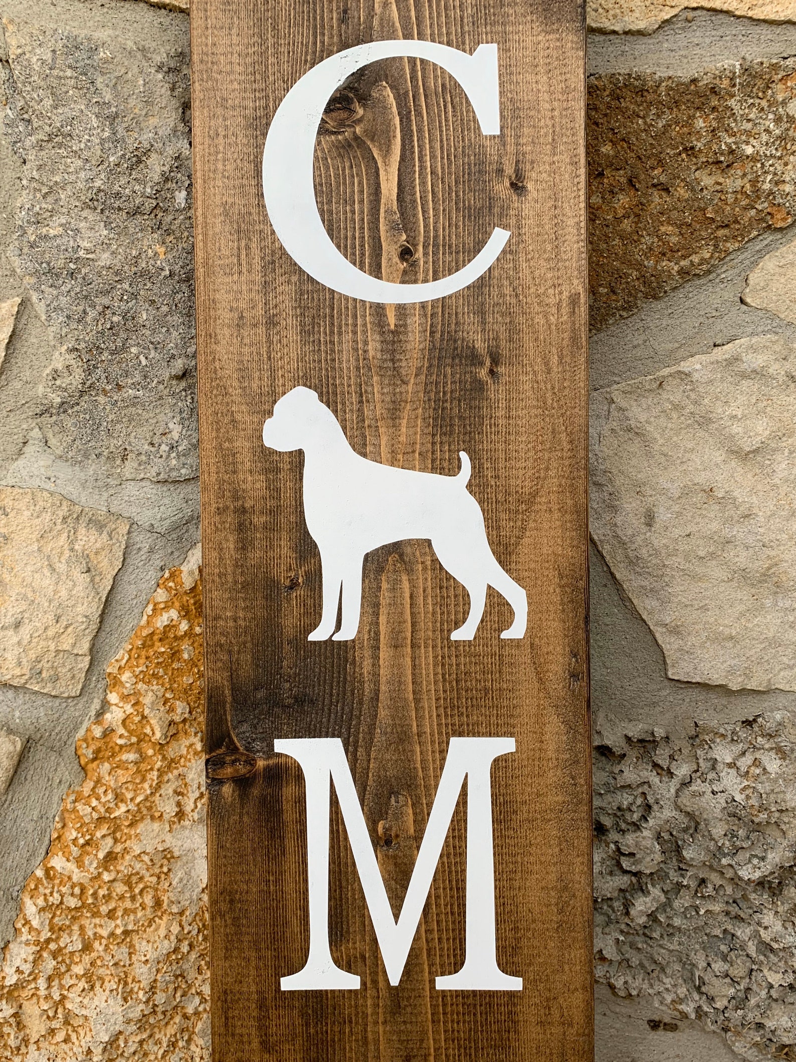 Boxer Dog Gifts Front Porch Welcome Sign Boxer Dog Sign | Etsy