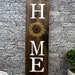 Wood 2ft Vertical Home Sign With 3D Sunflower - Etsy