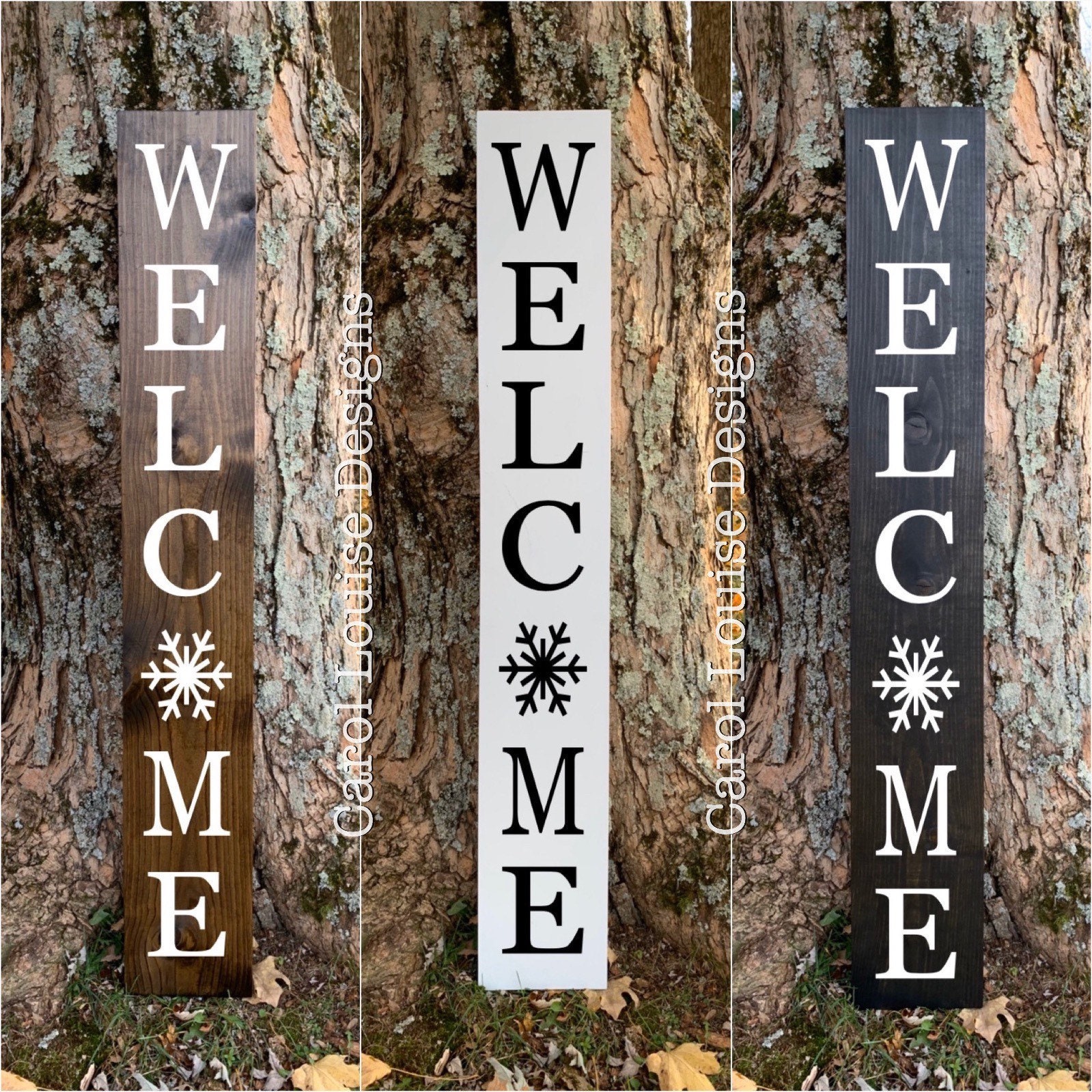 Snowflake Front Porch Sign Welcome Porch Sign Front Porch | Etsy