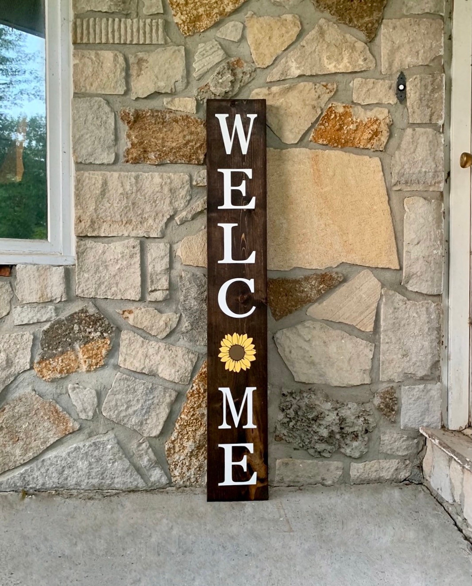 Sunflower Welcome Porch Sign Sunflower Porch Leaner Gift - Etsy
